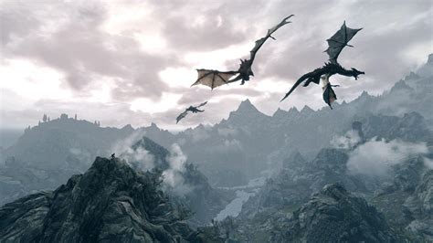 Skyrim Dragon Wallpapers Wallpaper Cave