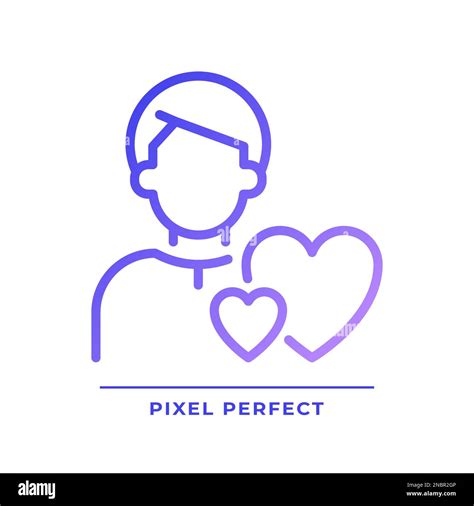 Caregiver Pixel Perfect Gradient Linear Vector Icon Stock Vector Image