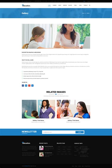 Education Learning Bootstrap Psd Template By Webstrot Themeforest