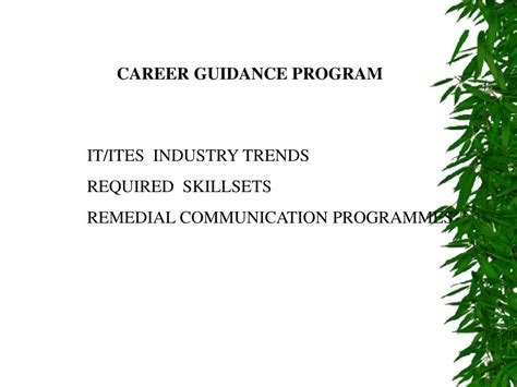 PPT CAREER GUIDANCE PROGRAM PowerPoint Presentation Free Download ID