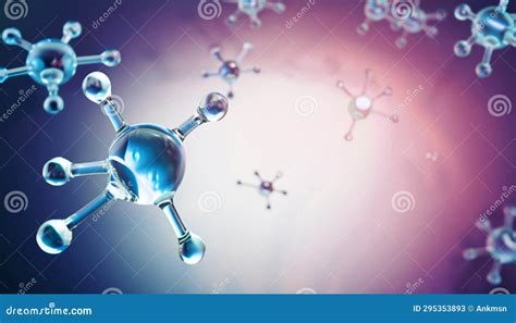 Science Background With Molecula And Atom Model Abstract Molecular Structure Stock Illustration