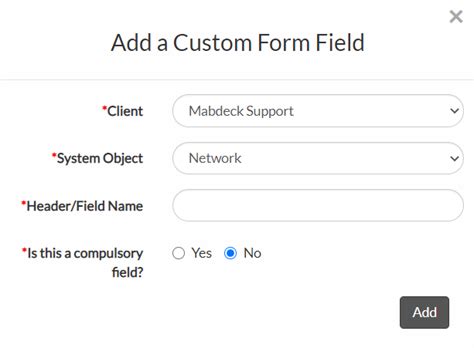 Setting Up Custom Form Fields Mabdeck Support