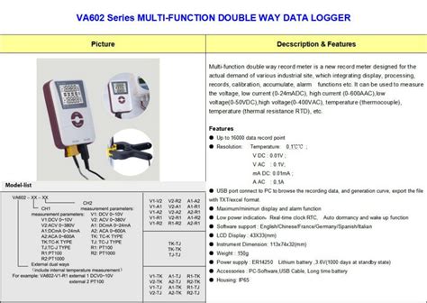 temperature data logger with usb va602 xx xx high quality temperature