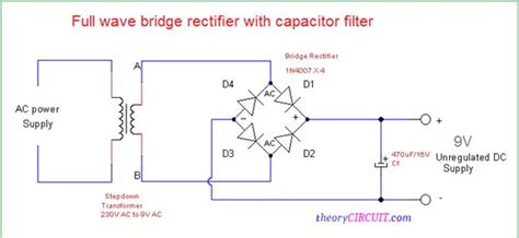 Full Wave Bridge Rectifier Schematic Diagram