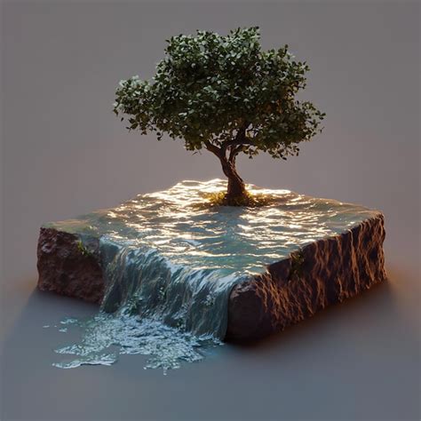 3d Flood Icon Water Overflow And Natural Disaster Illustration Logo Premium Ai Generated Image