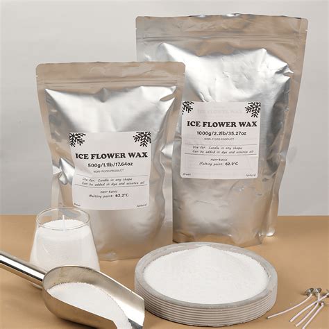 Jual 500g 1000g White Sand Wax Ice Flower Wax Diy Scented Candle Making