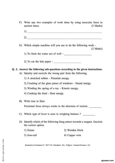 Maharashtra Board Class 6 Science Sample Paper 2024 Pdf Oneedu24