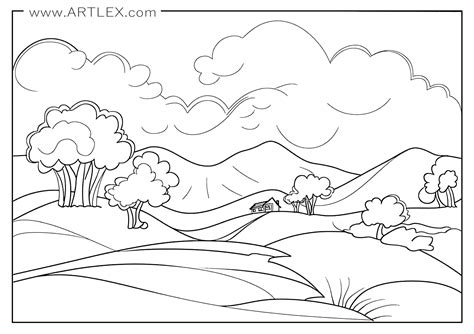 9 Of The Best Landscape Coloring Pages Free Printable Artlex