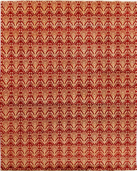 Red Afghan Ikat Rug 9 X 11 7 Hand Knotted No Qa91323 Alrug