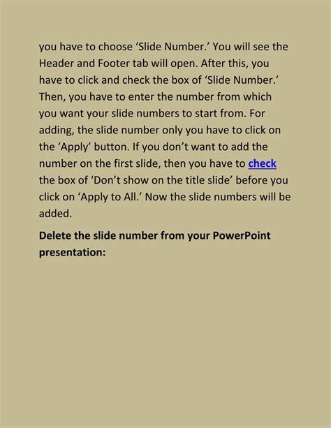 PPT How To Insert And Delete Slide Numbers From PowerPoint PowerPoint Presentation ID