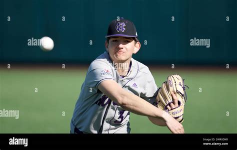 Holy Cross Pitcher Dan Mateffy 34during An Ncaa College Baseball Game