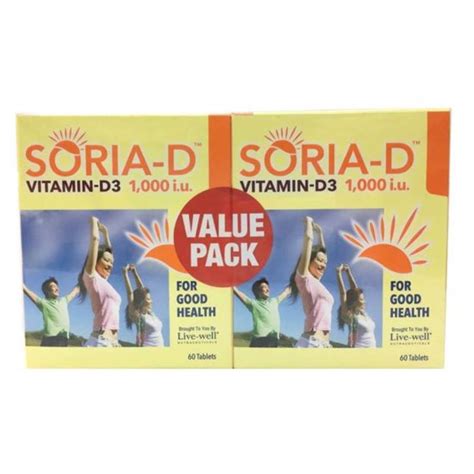 Buy Soria D Vitamin D3 1000iu Tablet 60s X2 Doctoroncall