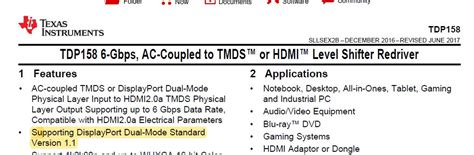 TDP DP To HDMI No Sound Issue Interface Forum Interface TI E E Support Forums