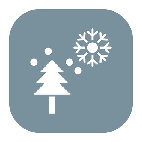 Premium Vector Snow Covered Tree Vector Illustration