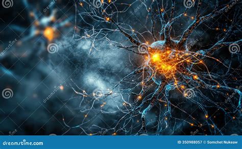 Exploring The Intricate Connection Of Neurons Brain Scientific Visualization Dark Background