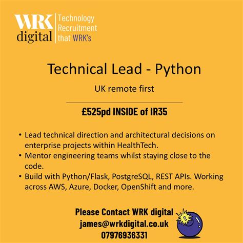 Pythondeveloper Techlead Contractroles Devops Softwareengineering