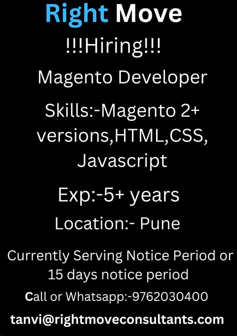 Magento Magento2 Developer Html Css Hiringnow Tanvi P