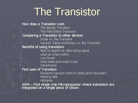 The Transistor How