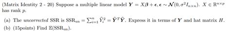 solved matrix identity 2 20 suppose a multiple linear