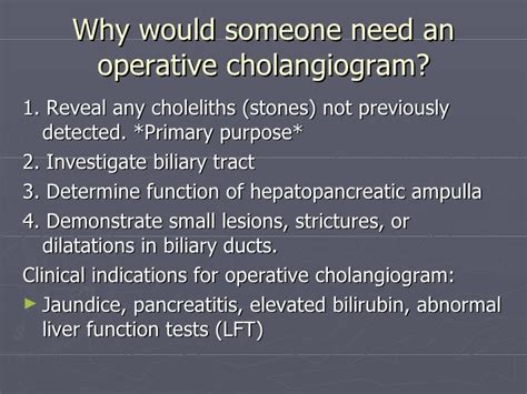 Operative Cholangiogram