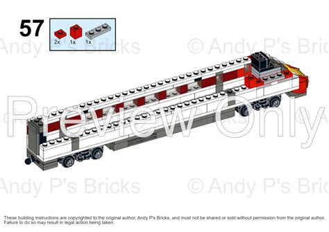 Lego Moc 4 Wide Class 800801 Azuma Five Carriage High Speed