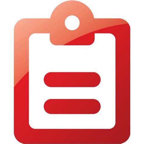 Web 2 Ruby Red Clipboard 4 Icon Free Web 2 Ruby Red Clipboard Icons