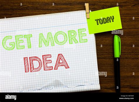 Writing Note Showing Get More Idea Business Photo Showcasing Random