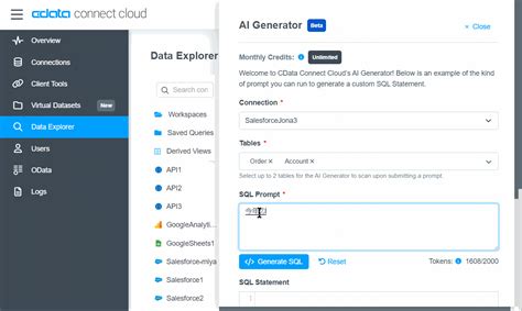 Cdata、クラウドデータ仮想化サービス「cdata Connect Cloud」で自然言語からsqlクエリを生成する「ai Generator」機能を提供 クラウド Watch