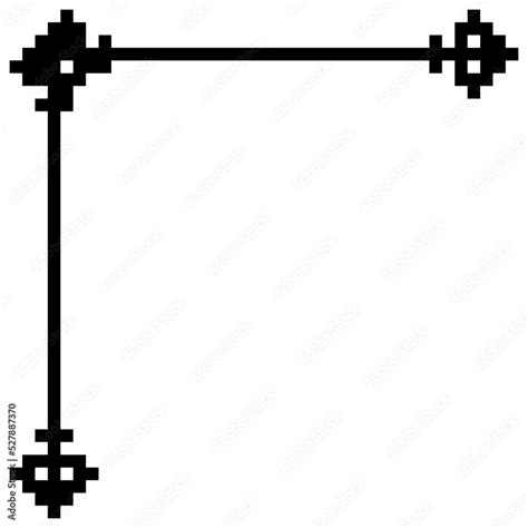 pixel art corner edge stock vector adobe stock