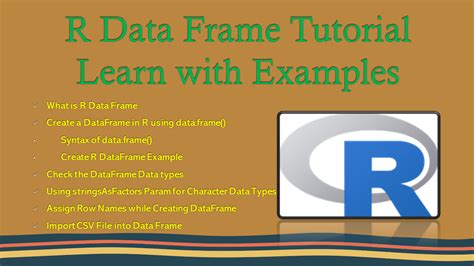 Create Dataframe In R From Vectors