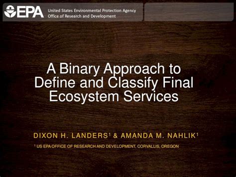Pdf A Binary Approach To Define And Classify Final Ecosystem