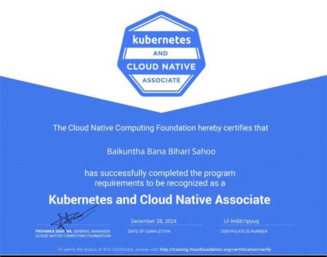 Baikuntha Banabihari Sahoo On Linkedin Kcna Kubernetes Cloudnative Devops Opensource
