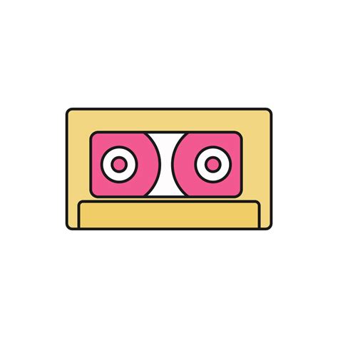 Free 80s Cassette Tape Elements Flat Design Vector 458469