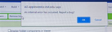 I Was Unable To Download My Apk File A Bug Or Error Occurred Mit App Inventor Help Mit App