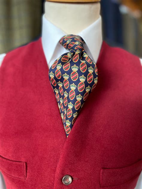 Horace Barton Moleskin Four Pocket Vest Red Horace Barton And Son
