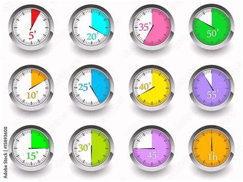Timer Icons Collection Stock Illustration Adobe Stock