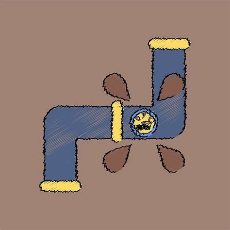 플랫 음영 스타일 아이콘 물 파이프 벡터 Eps Ai Uidownload