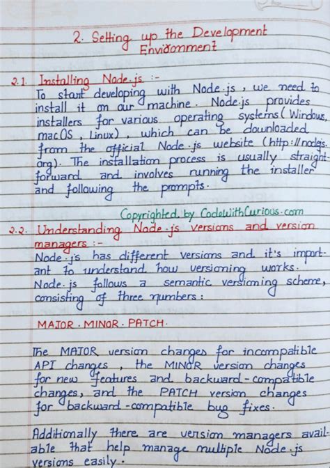 Node Js Handwritten Notes Codewithcurious