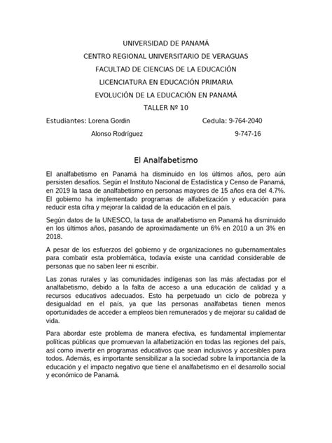 Analfabetismo Pdf