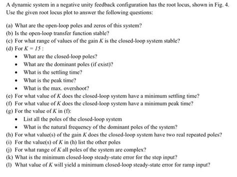 solved a dynamic system in a negative unity feedback