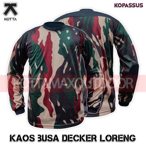 Jual Kaos Decker Loreng Kopassus Kaos Loreng Kopassus Kaos Panjang