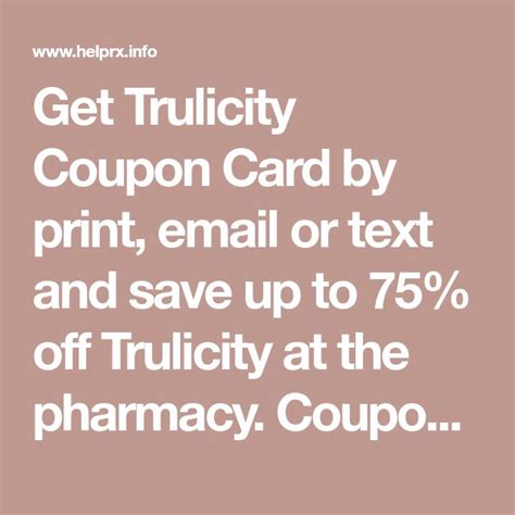 Printable Coupon For Trulicity