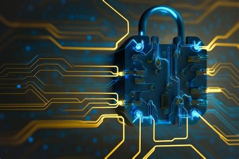 Premium Photo Internet Wire Connections Transferring Data And Cyber Security Ai Generated
