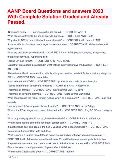 aanp board questions and answers 2023 with complete solution graded and
