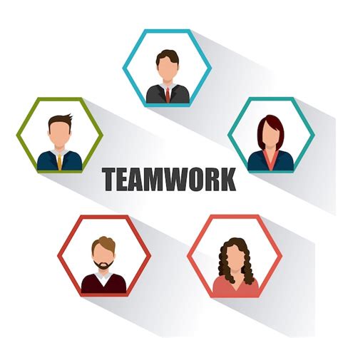 비즈니스 팀워크 디자인 프리미엄 벡터