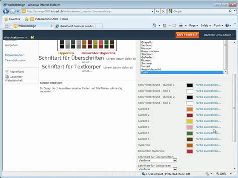 Sharepoint 2010 Design Anpassen Youtube