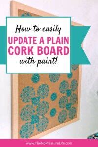 DIY Stenciled Cork Board How To Make It Easily In 30 Minutes