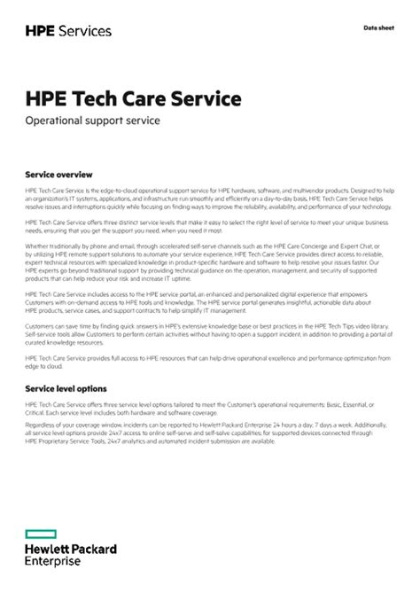 Hpe Aruba Networking Foundational Care