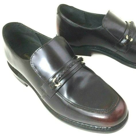 Burgundy Leather Loafer Horsebit 319 Men Size 95 Gem