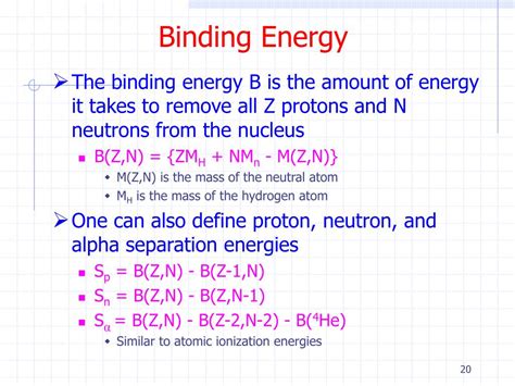 Binding Energy